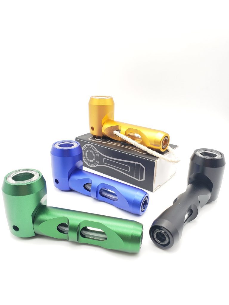 DTP4 Heavy Metal & Glass Pipe w/ box and cleaning stick - SOSGlass ...
